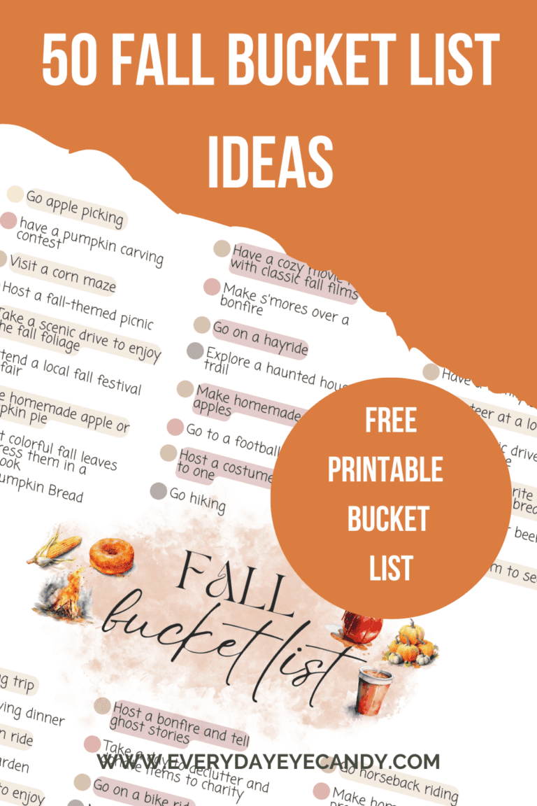 50 Fall Bucket List Ideas and Free Printable 2023 - Everyday Eyecandy